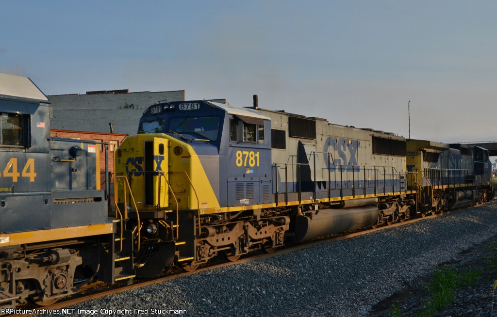 CSX 8781 had the Work Train about a week ago.